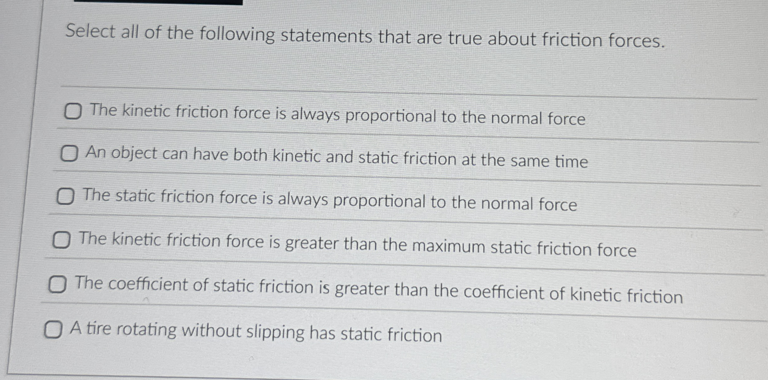 Solved Select all of the following statements that are true | Chegg.com