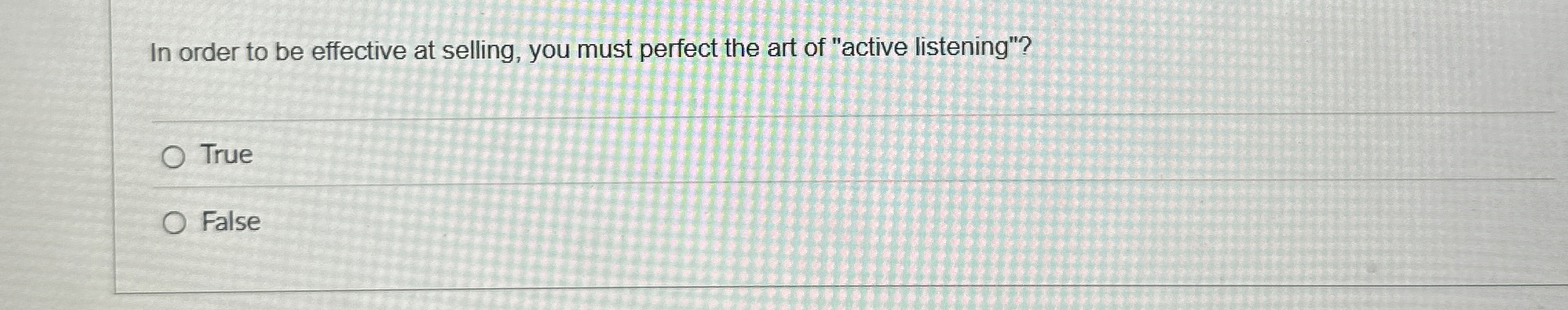 Solved In order to be effective at selling, you must perfect | Chegg.com