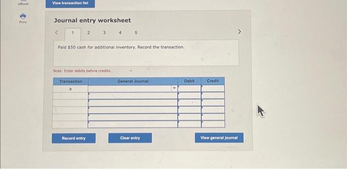 Solved Journal entry worksheet Signed a short-term note to | Chegg.com