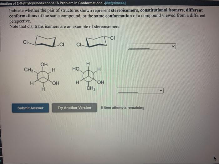Solved duction of 2-Methylcyclohexanone: A Problem in | Chegg.com