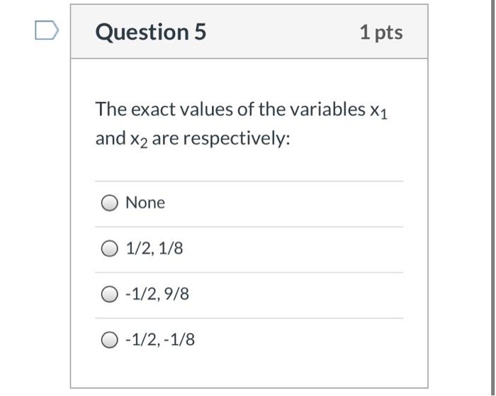 Solved Question 1 2 pts Use the following set of equations | Chegg.com