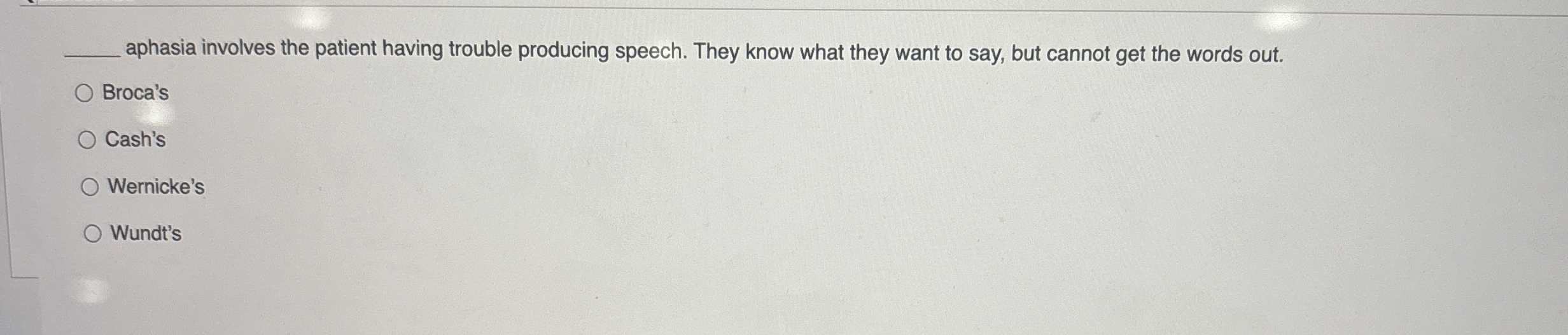 Solved q, ﻿aphasia involves the patient having trouble | Chegg.com