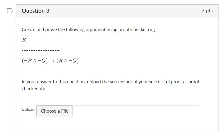 Solved Question 3Create and prove the following argument | Chegg.com