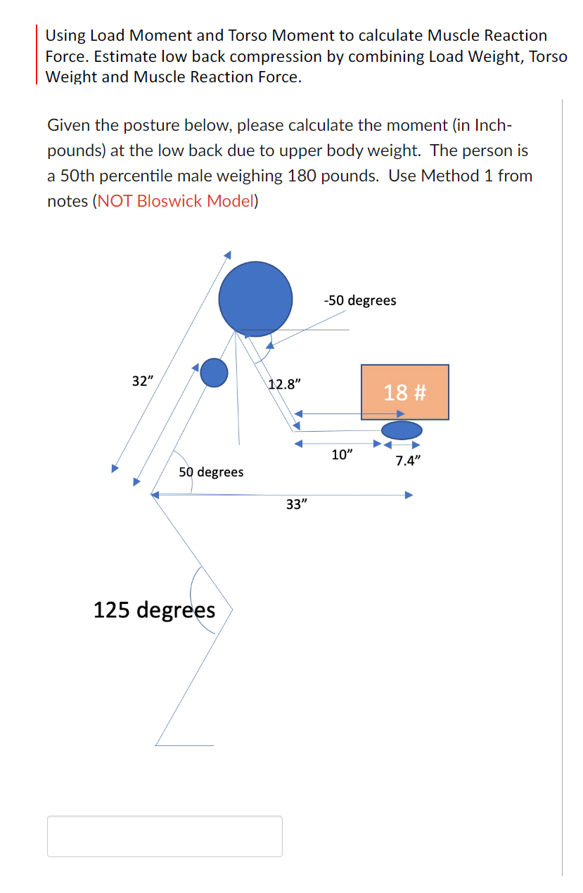 Solved Using Load Moment and Torso Moment to calculate | Chegg.com