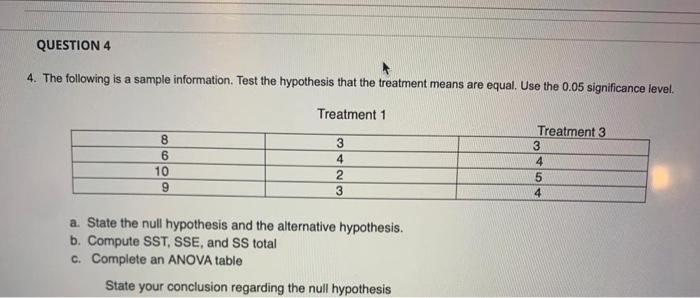 Solved The following is a sample information. Test the | Chegg.com