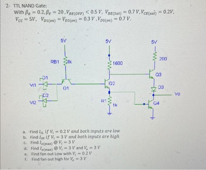 TTL NAND Gate: With | Chegg.com