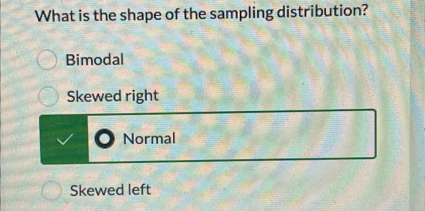 Solved What is the shape of the sampling | Chegg.com