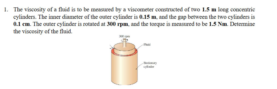 Solved The viscosity of a fluid is to be measured by a | Chegg.com