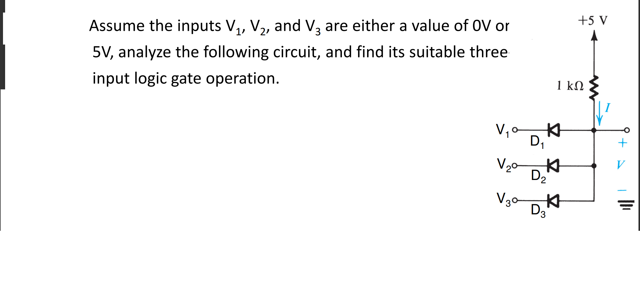 Solved Assume the inputs V1,V2, ﻿and V3 ﻿are either a value | Chegg.com