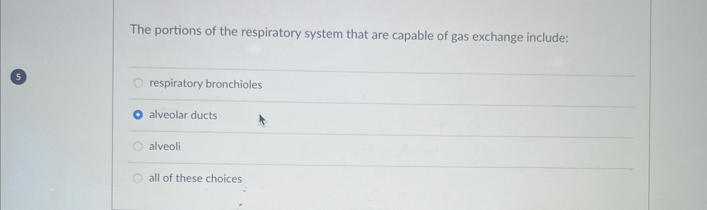 Solved The portions of the respiratory system that are | Chegg.com