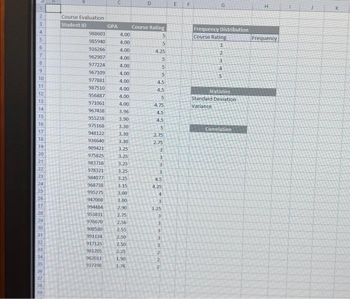 Solved 2 Use the FREQUENCY function in the range H5:H9 to | Chegg.com