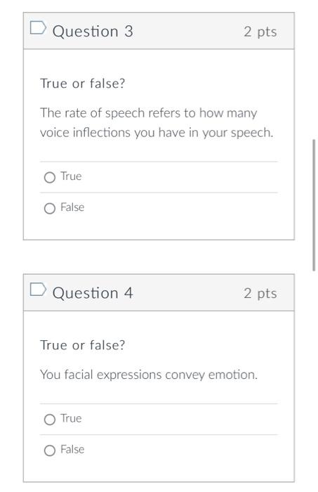 Question 1 1 pts Eye contact is important in a speech | Chegg.com