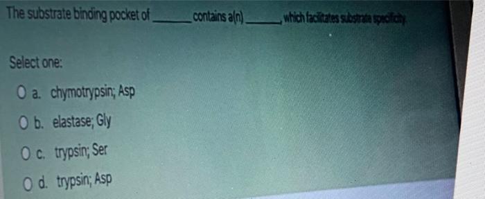 Solved The specificity constant is equal to Select one: O a. | Chegg.com