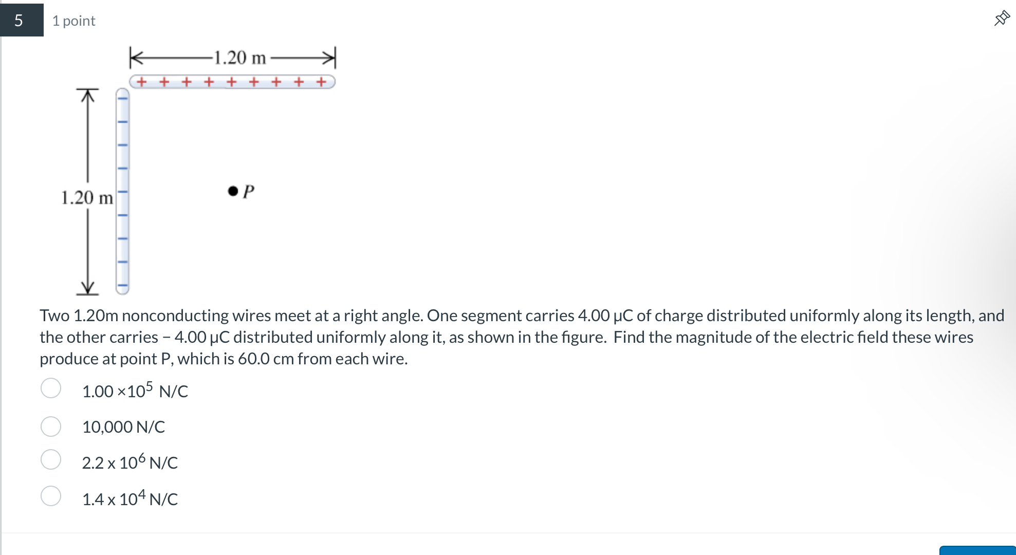 Solved Two 1.20m ﻿nonconducting wires meet at a right angle. | Chegg.com