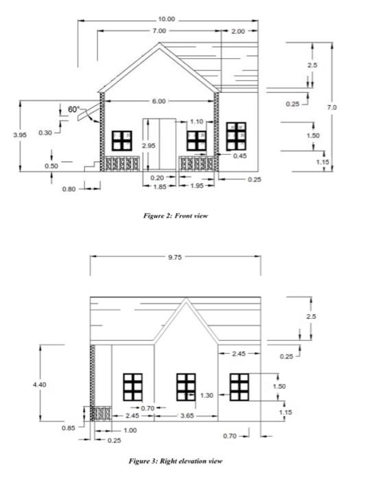 Solved Produce a neat isometric drawing of the house using | Chegg.com