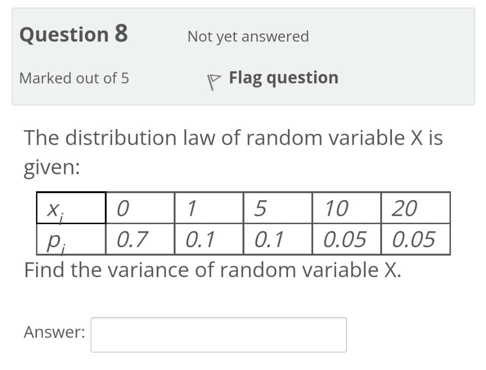 Solved The distribution law of random variable X is given: | Chegg.com