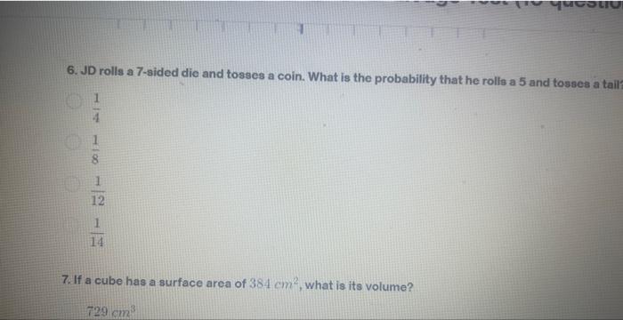 Test Math Knowledge Test 1. Differentiate | Chegg.com