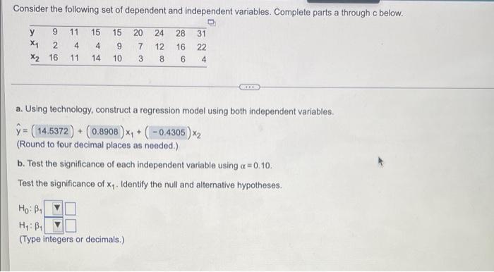 Solved Need All 11 Parts Test Statistic Critical Value