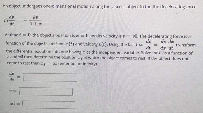 Solved An object undergoes one-dimensional motion along the | Chegg.com