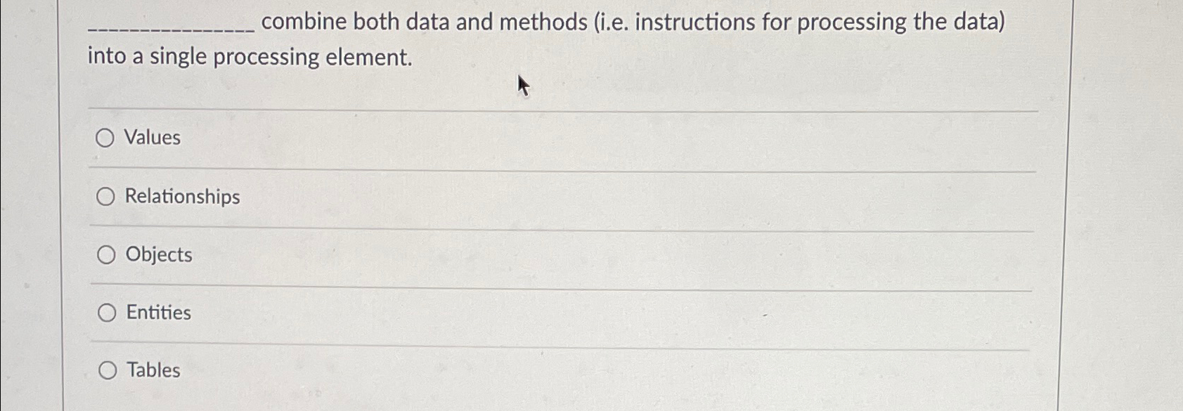 combine both data and methods (i.e. ﻿instructions for | Chegg.com