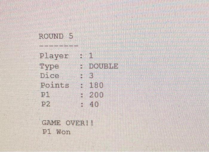 Solved ame Rules: - The user selects the number of rounds to | Chegg.com