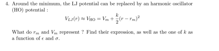 VLJ(r) = 4€ [(9)" - (-)) where r is the distance | Chegg.com
