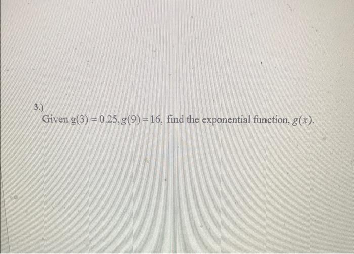 Solved 1.) Find the complete exponential model, Q(t), given | Chegg.com