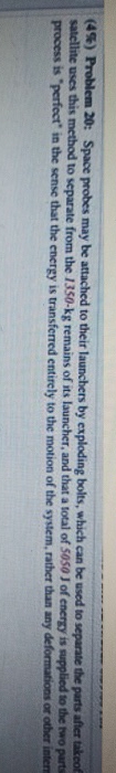 Solved (4%) ﻿Problem 20: Space probes may be attached to | Chegg.com