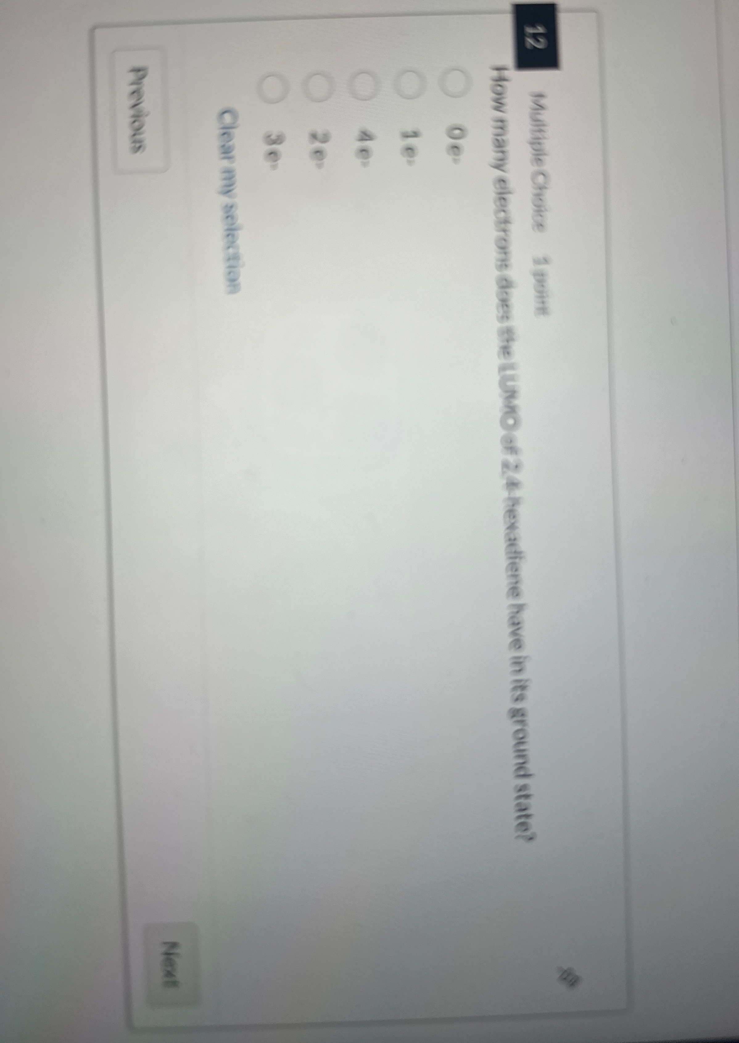 Solved 12Multiple Choice 1 ﻿pointHow many electrons does the | Chegg.com