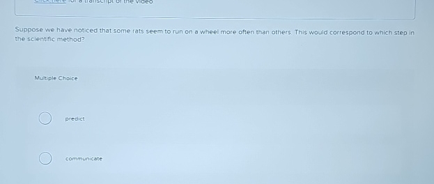 Solved Suppose we have noticed that some rats seem to run on | Chegg.com