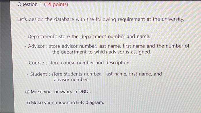 Solved Introduction to Database Management Answer Question 1 | Chegg.com
