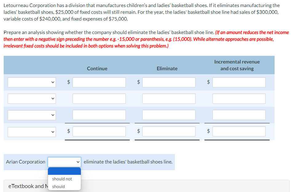 Solved Letourneau Corporation has a division that | Chegg.com