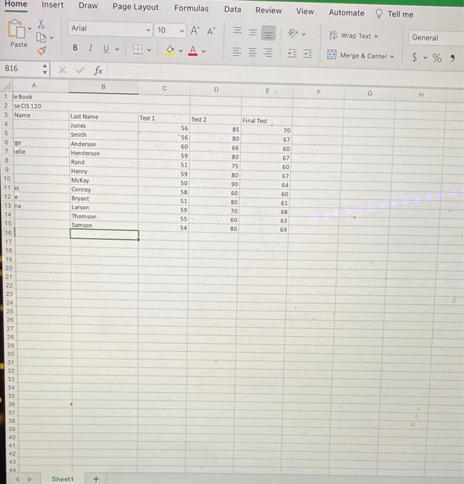 Solved Please show a step by step process of how I complete | Chegg.com