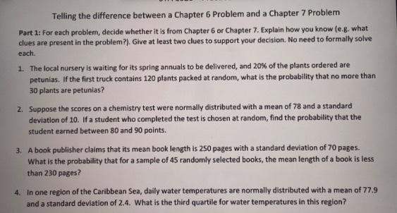 Solved Telling the difference between a Chapter 6 Problem | Chegg.com