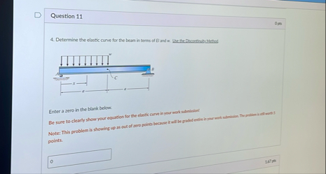 Solved Question 119*4. ﻿Determine the elastic curve for the | Chegg.com