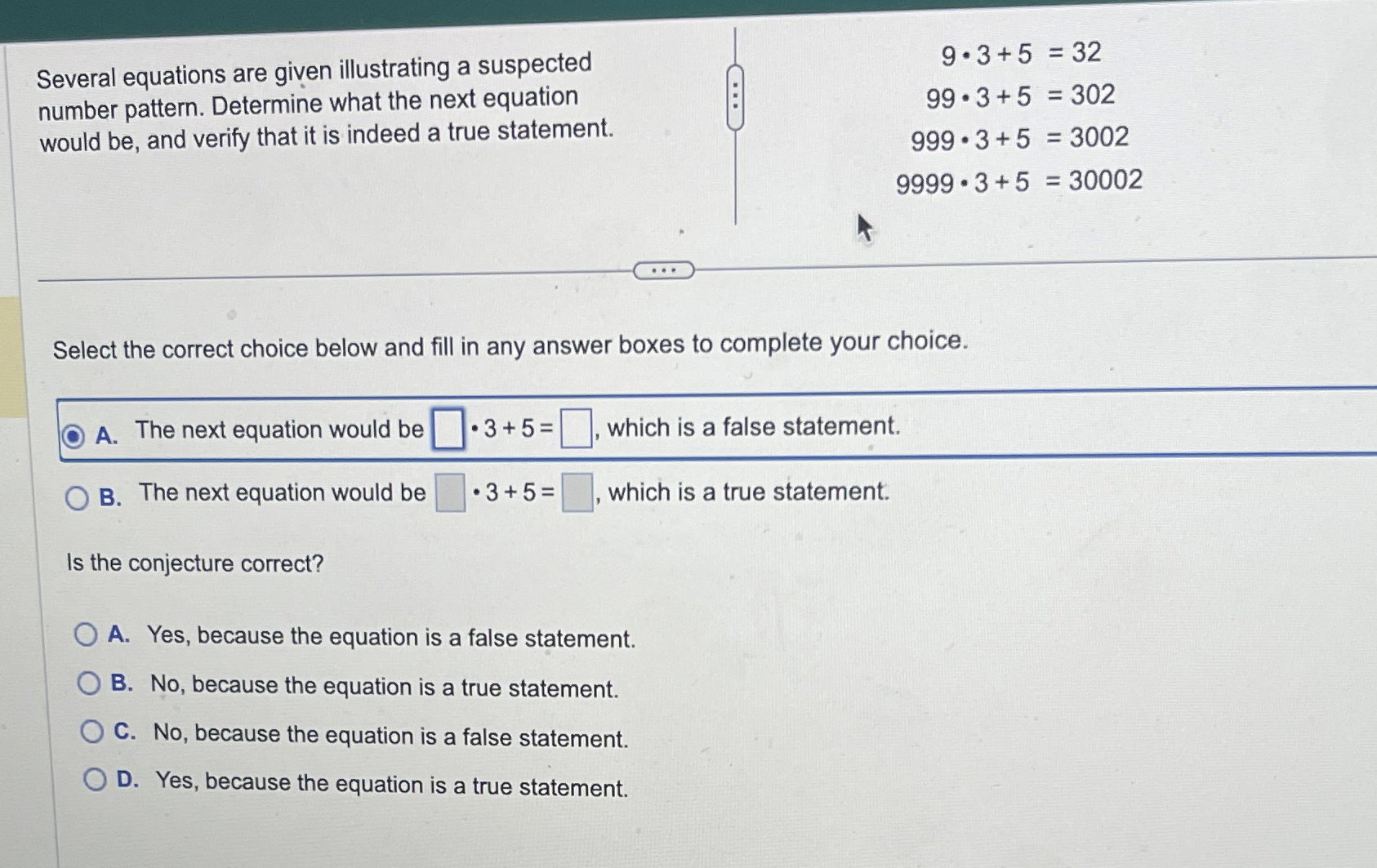 Solved Several equations are given illustrating a suspected | Chegg.com