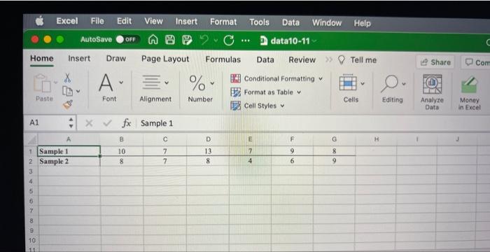 Solved Consider The Following Data For Two Independent