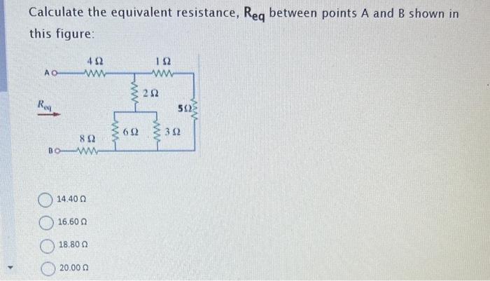 Calculate the equivalent resistance, Req between | Chegg.com
