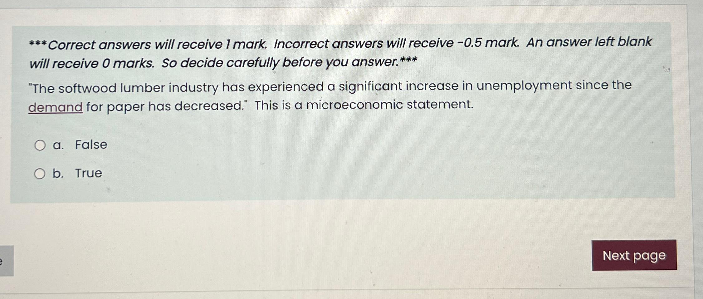 Solved Correct answers will receive 1 ﻿mark. Incorrect | Chegg.com