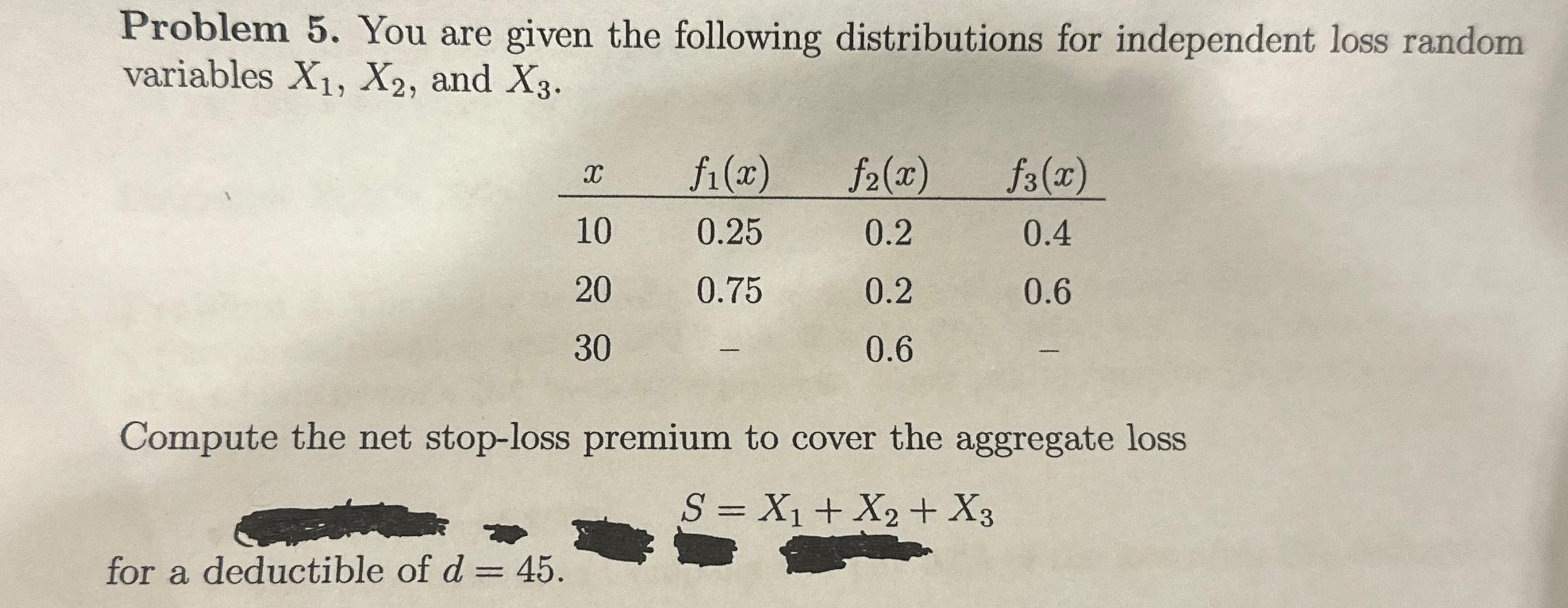 Solved Problem 5. ﻿You are given the following distributions | Chegg.com