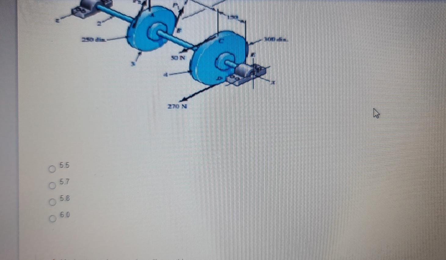 Solved The figure is a schematic drawing of a countershaft | Chegg.com