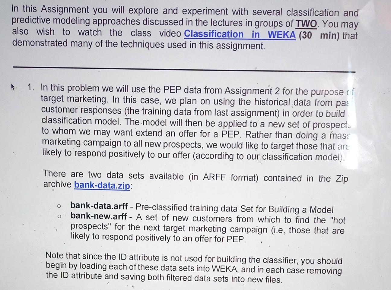 Solved Using WEKA package create a "C4.5" classification | Chegg.com
