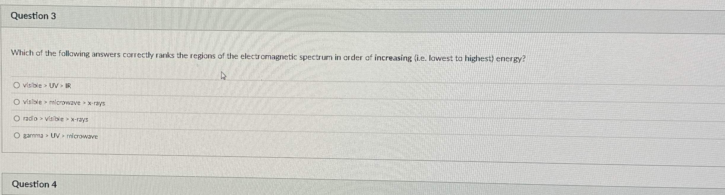 Solved Question 3Which of the following answers correctly | Chegg.com