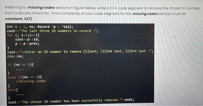 Solved Referring To Missing Codes Section In Figure Below