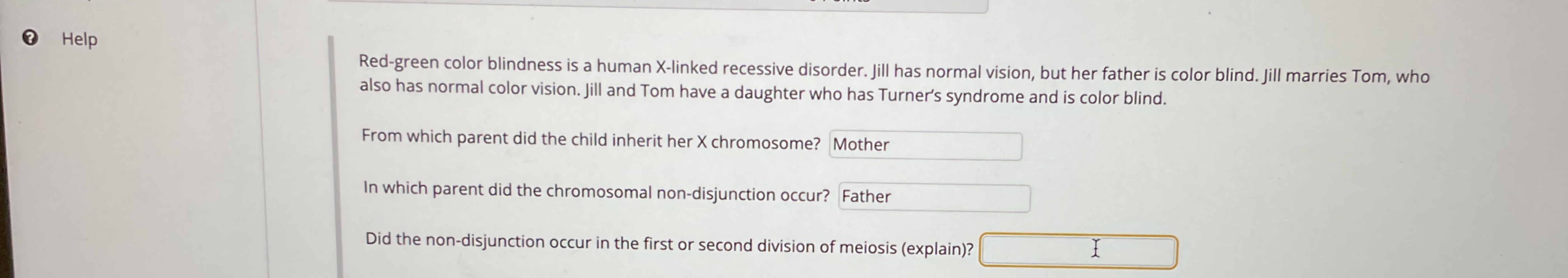 Solved Red-green color blindness is a human X-linked | Chegg.com
