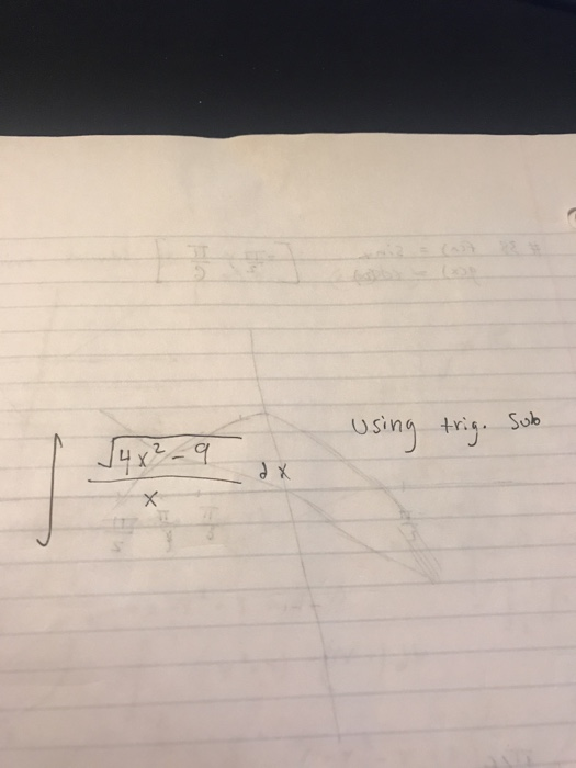 Solved using trig. Sub | Chegg.com