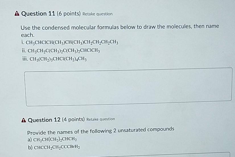 Solved A Question 11 (6 points) Retake question Use the | Chegg.com