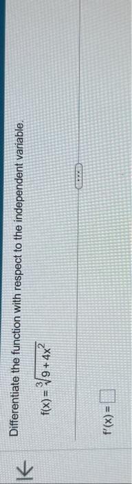 Solved Differentiate the function with respect to the | Chegg.com