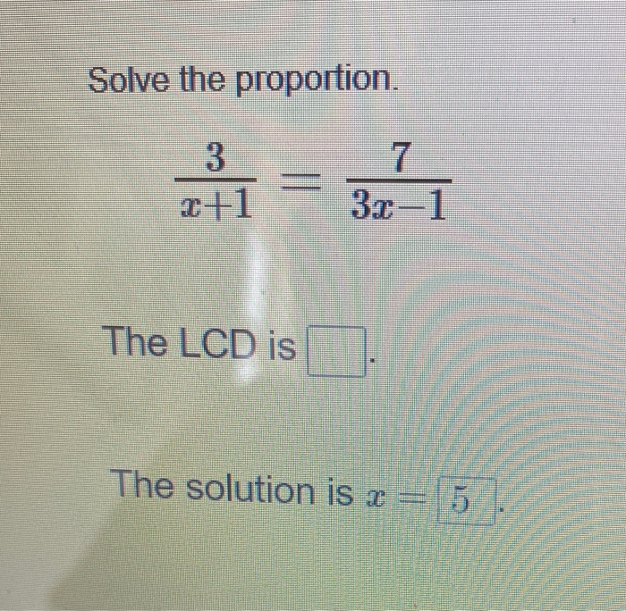 Solved Solve the proportion. The LCD is The solution is r = | Chegg.com