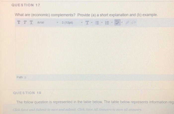 Solved QUESTION 17 What are (economic) complements? Provide | Chegg.com